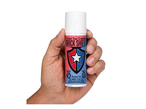 BrickShield Plastic Adhesive Spray Glue - Temporary Glue Spray Adhesive for Bricks, Blocks and Multipurpose - Ideal Spray Adhesive for Crafts, Lego - Net Wt 2.5 oz - Non-Toxic Made in USA