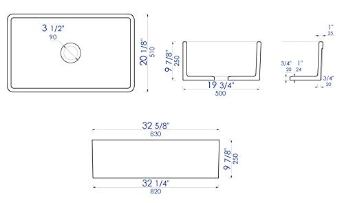 ALFI brand ABCO3320SB Kitchen Sink, Concrete