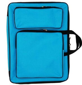 water-resistant art portfolio carry case bag backpack 18.6" x 13.9" student artist portfolio for art supplies storage and traveling drawing board folding easel palette sketch paper brushes pencils