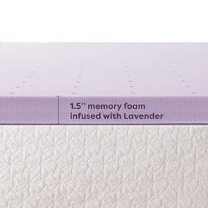 Best Price Mattress Queen Mattress Topper - 1.5 Inch Lavender Infused Memory Foam Bed Topper Cooling Mattress Pad, Queen Size