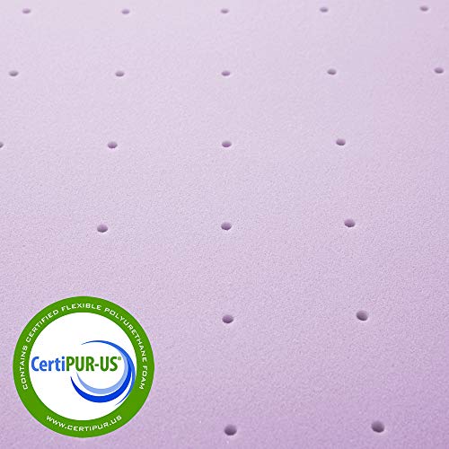 Best Price Mattress Queen Mattress Topper - 1.5 Inch Lavender Infused Memory Foam Bed Topper Cooling Mattress Pad, Queen Size