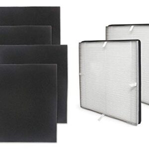 Fette Filter -Combo Pack of 2 True Hepa Filters and 4 Pre-Filters Compatible with Vornado Air Purifiers AC300, AC350, AC500, AC550, PCO200, PCO375DC, PCO575DC, PCO300 and PCO500# MD1-0023 & MD1-0022