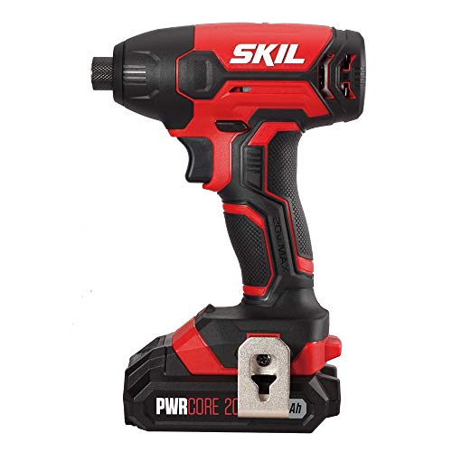 SKIL 20V 2-Tool Combo Kit: 20V Cordless Drill Driver and Impact Driver Kit Includes 2.0Ah PWR CORE 20 Lithium Battery and Charger - CB739001