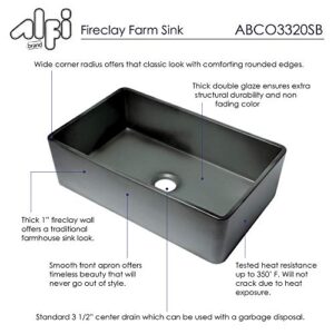 ALFI brand ABCO3320SB Kitchen Sink, Concrete