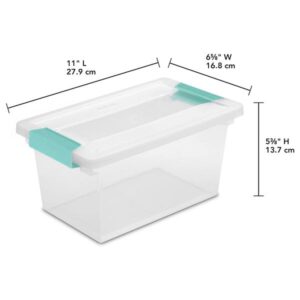 Sterilite Medium Clear Multipurpose Plastic Storage Tote, 4 Pack, and Large Clear Multipurpose Plastic Storage Tote, 4 Pack for Home Organization