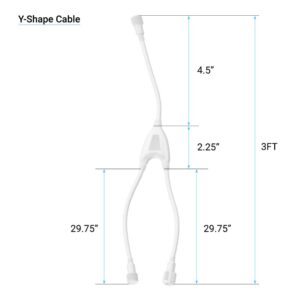 LEDMyplace 18W 4ft LED Freezer/Cooler Tubes T8 V-Shape, 2160 Lumens, 5000k Daylight White, 180° Beam Angle, 100-277V, Tube Lights for Supermarkets Freezer, Grocery Stores, Commercial Freezer Lights