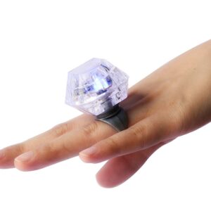 ROUNDSQUARE Bachelorette Party Light Up Rings Engagement Diamond Rings 12 Packs & Team Bride Tatoo 12 Packs