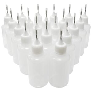 kang&chang 20pcs,30ml,squeezable plastic bottles with steel needle dropper and childproof cap,for liquid