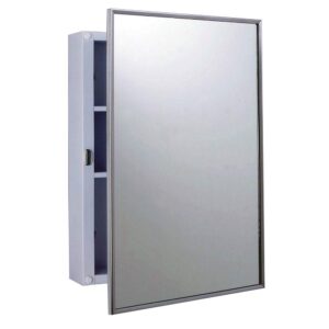 bobrick b-297 surface mounted medicine cabinet, white enamel exterior