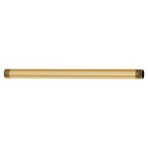 moen brushed gold extended 12-inch straight overhead shower arm, 226651bg