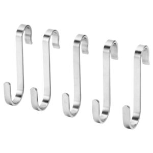 ikea 203.349.22 kungsfors s-hook, stainless steel, 2 1/4" height, 9 lb maximum load/hook, use the hooks to store your kitchenware on the wall and fit more into your cabinets and drawers