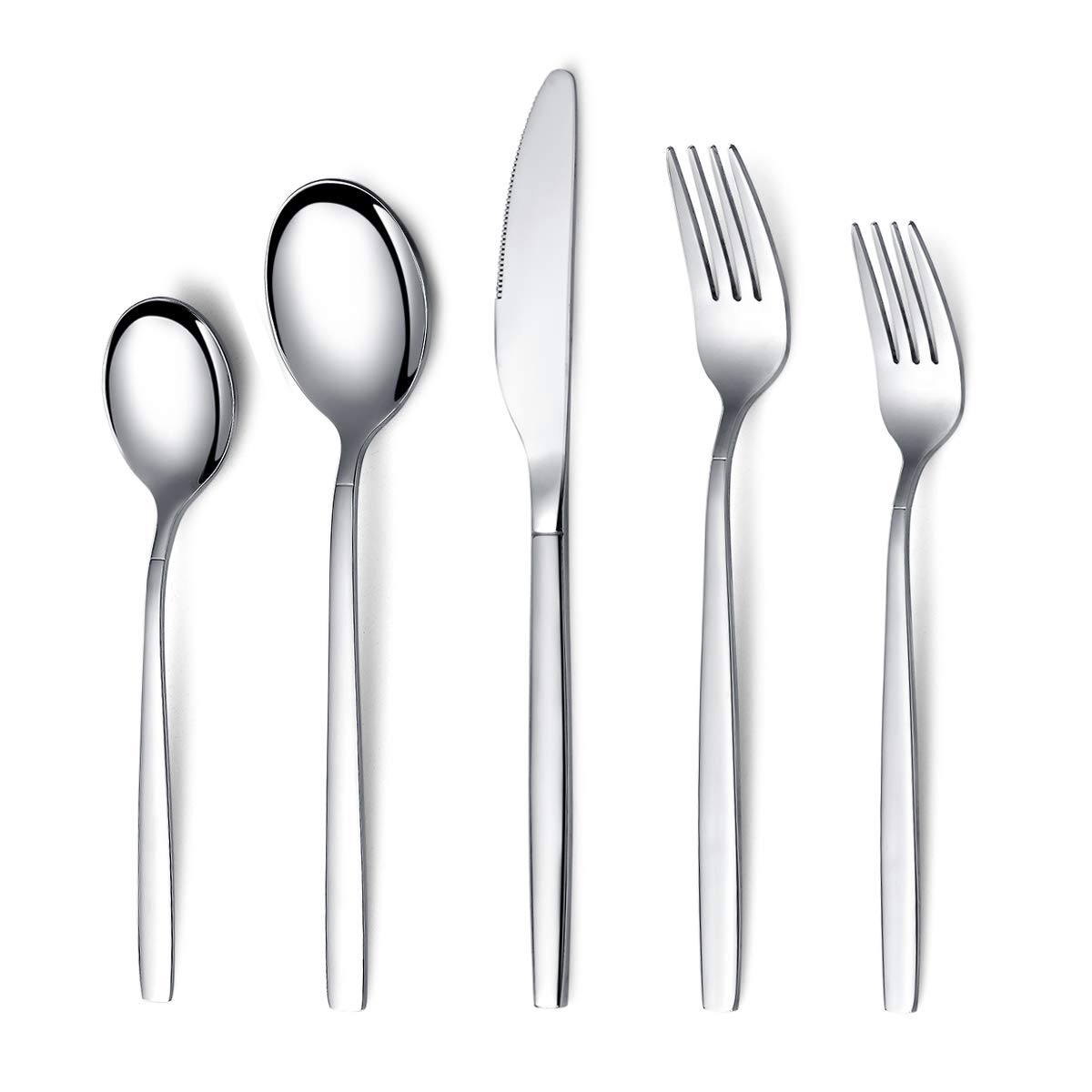 Berglander Flatware Set 20 Pieces, Stainless Steel Flatware Set, Silverware Set Service For 4