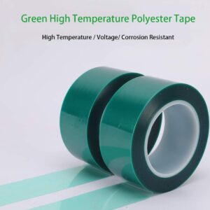 APT,2 Mil Polyester Tape with Silicone Adhesive, PET Tape, high Temperature Tape, 3.5 mil Thickness, Powder Coating, E-Coating (1, 2" x 72Yds)