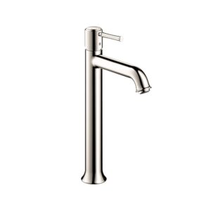 hansgrohe talis c classic premium easy clean 1-handle 1 13-inch tall bathroom sink faucet in polished nickel, 14116831