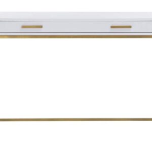 Safavieh Home Office Elaine Modern White and Gold 1-drawer Desk