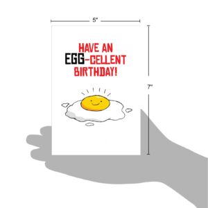 The Best Card Company - Hilarious Birthday Puns Notecard with Envelope, 5x7 Inch, Multicolored, No Batteries Required