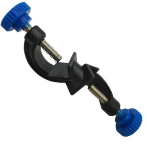 OESS Lab Clamp 4 Prong Finger Style Cork-Coated Head and A Black Laboratory Stand Clip