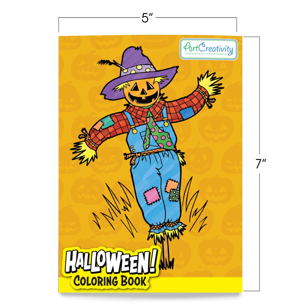 ArtCreativity 12 Pack Halloween Coloring Books Party Favors for Kids - Halloween Non-Candy Treats - Goodie Bag Stuffer Fillers - Boo Basket Stuffers - Halloween Treats for Kids