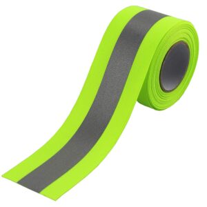 jinbing silver sew on reflective tape for chothing safety fabric webbing trim strip green 2" x 16ft