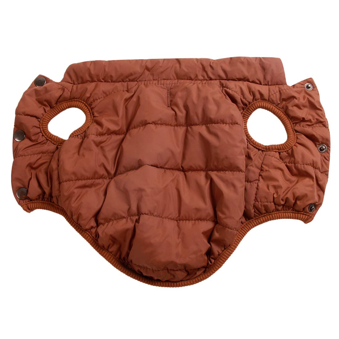 JoyDaog 2 Layers Fleece Lined Warm Dog Jacket for Puppy Winter Cold Weather,Soft Windproof Small Dog Coat,Brown M