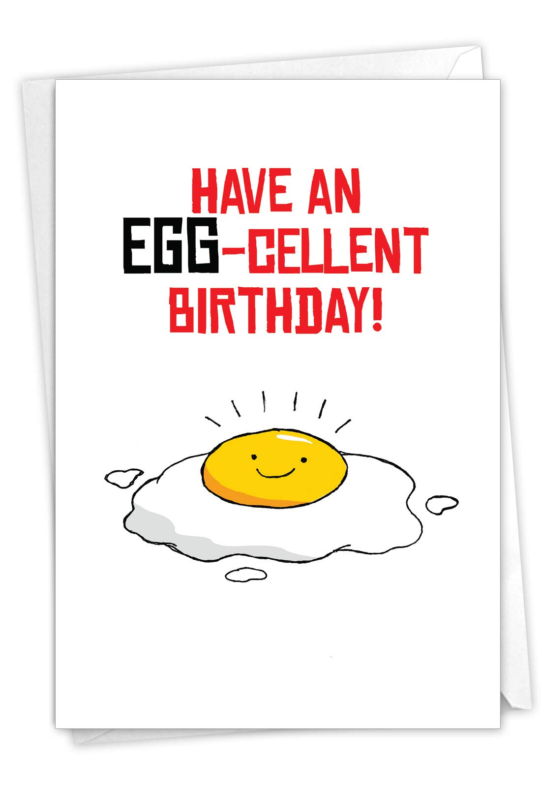 The Best Card Company - Hilarious Birthday Puns Notecard with Envelope, 5x7 Inch, Multicolored, No Batteries Required