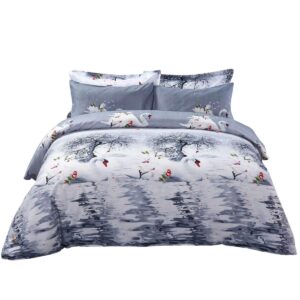 dolce mela dm705q duvet cover set, queen, grey