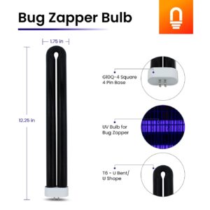 lumenivo Bug Zapper Light Bulb Replacement for BB-40BLK Black Flag 40 watt Bug Zapper Bulb with G10Q-4 Square 4 Pin Base - 1-1/2 Acre Insect Zapper Light Bulb Replacement - 1 Pack