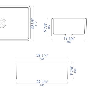 ALFI brand ABCO3020SB Kitchen Sink, Concrete