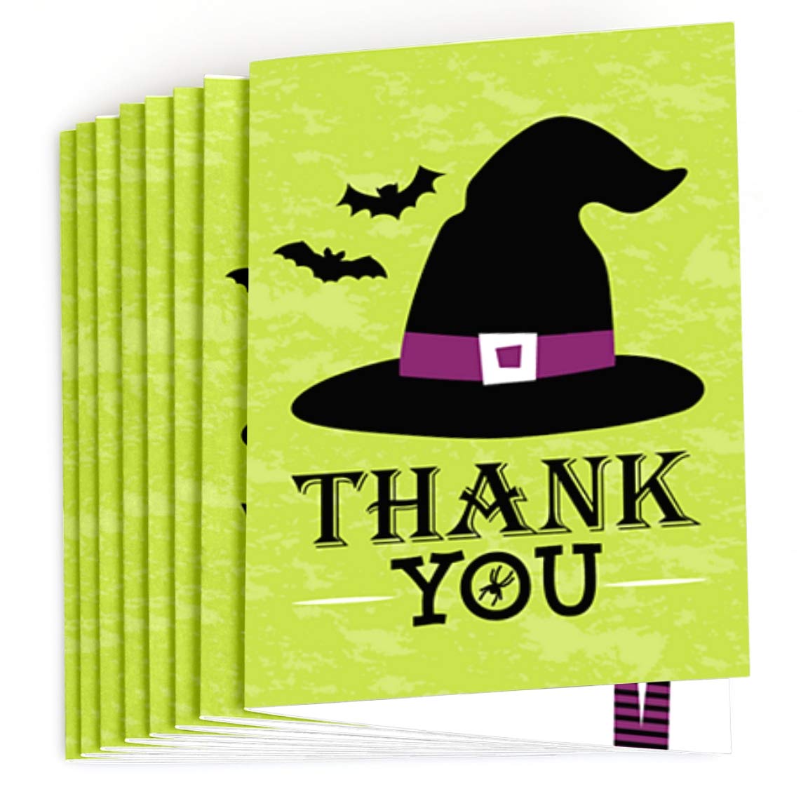 Big Dot of Happiness Happy Halloween - Witch Party Thank You Cards (8 Count)