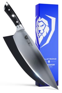 dalstrong giant butcher meat cleaver knife - 12.5"-gladiator series-the devastator - massive 4mm thick-hc german steel kitchen knife-giftable breaking knife-w/sheath