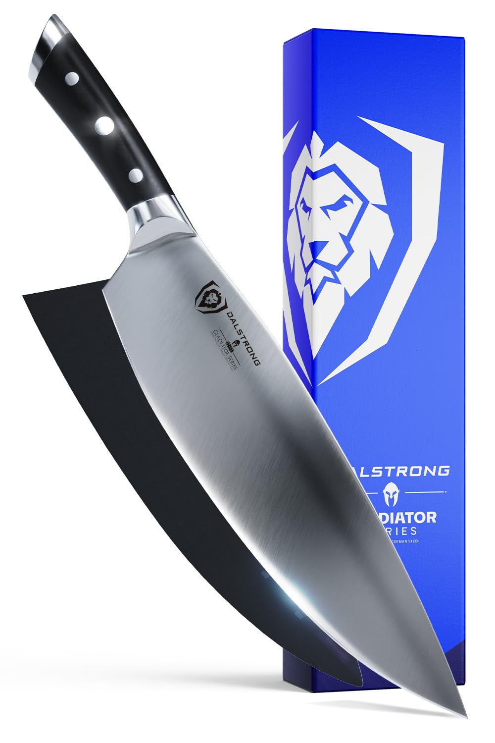 Dalstrong Giant Butcher Meat Cleaver Knife - 12.5"-Gladiator Series-The Devastator - Massive 4mm Thick-HC German Steel Kitchen Knife-Giftable Breaking Knife-w/Sheath