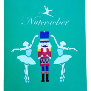 iGifts And Cards Elegant Nutcracker 3D Pop Up Greeting Card - Ballet, Beautiful, Inspirational, Music, Teamwork, Merry Christmas, Season's Greetings, Thank You, All Occasion, Holiday Tradition