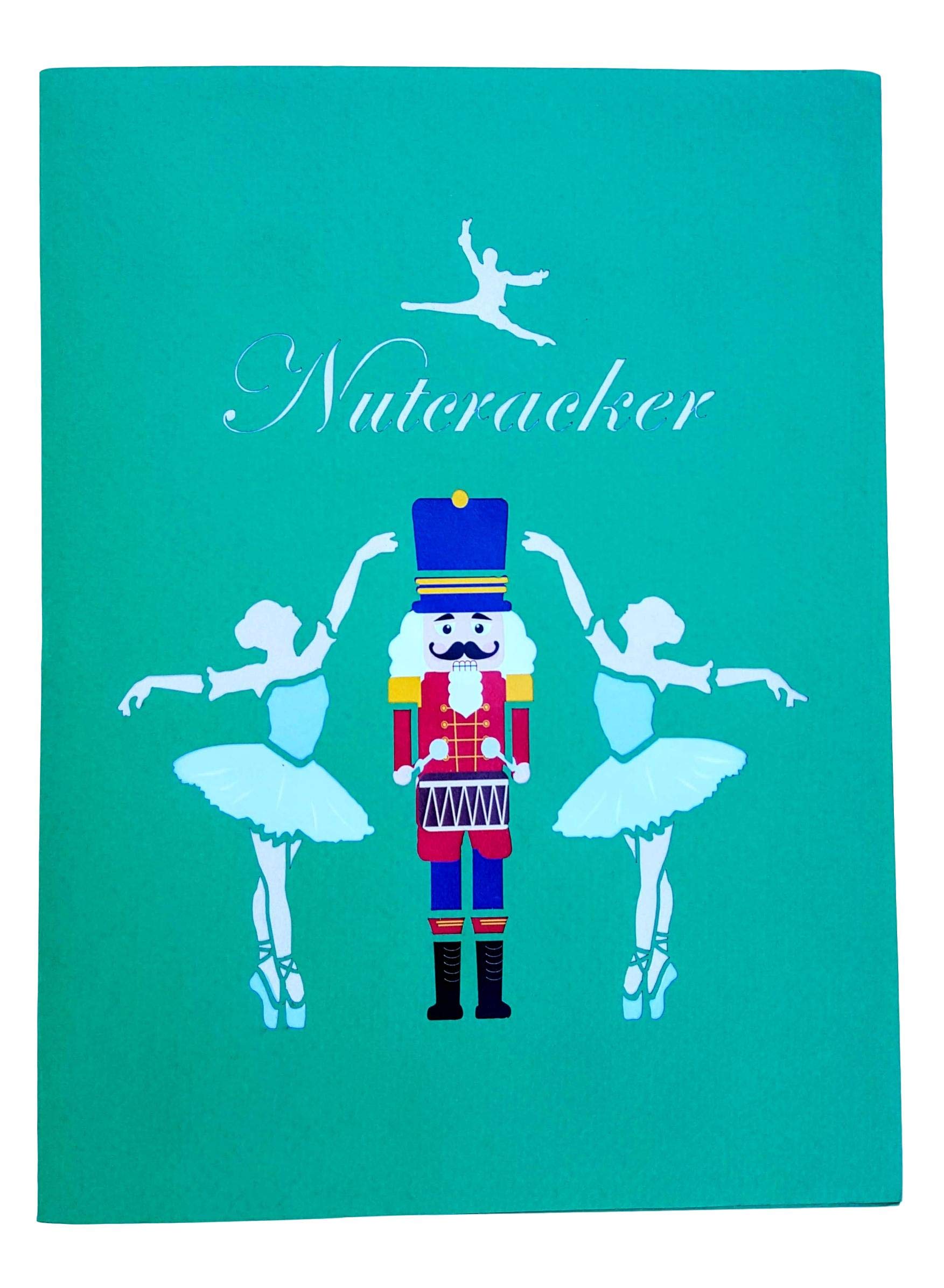 iGifts And Cards Elegant Nutcracker 3D Pop Up Greeting Card - Ballet, Beautiful, Inspirational, Music, Teamwork, Merry Christmas, Season's Greetings, Thank You, All Occasion, Holiday Tradition