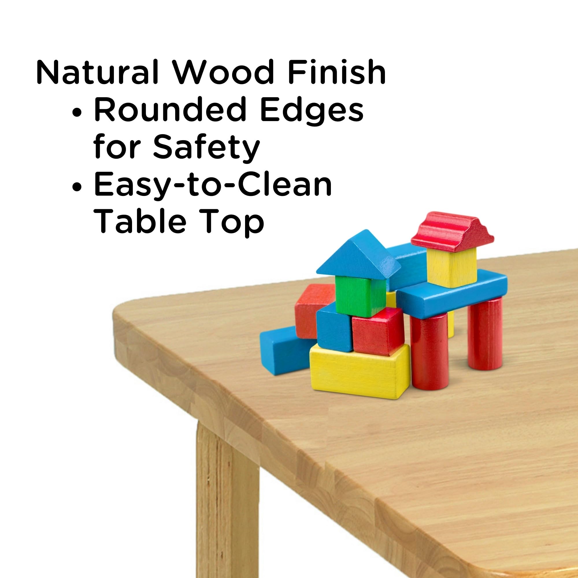 Children’s Factory NaturalWood 30" Square 18" H Toddler Table, AB7800L18, Girls and Boys Homeschool, Preschool and Daycare Furniture, Kids Playroom Activity Table