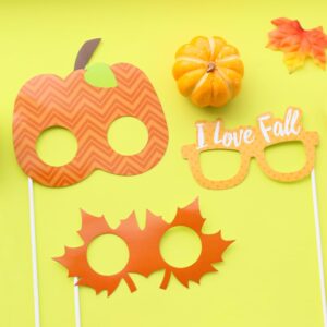 Big Dot of Happiness Pumpkin Patch - Fall Photo Booth Props - Fall Photo Props - Thanksgiving Decorations - Halloween Decorations- Photo Booth Props - Fall Décor - 10 Count