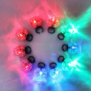 ROUNDSQUARE Bachelorette Party Light Up Rings Engagement Diamond Rings 12 Packs & Team Bride Tatoo 12 Packs