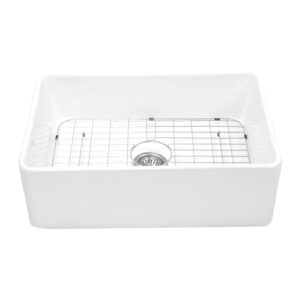 charleston 30’’ reversible fireclay farmhouse kitchen sink