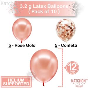 KatchOn, Rose Gold 13 Balloon Numbers - Giant, 40 Inch | 13th Birthday Decorations for Girls | 13 Rose Gold Balloons for 13 Birthday Decorations for Girls | Rose Gold Number 13 Balloons for Birthdays