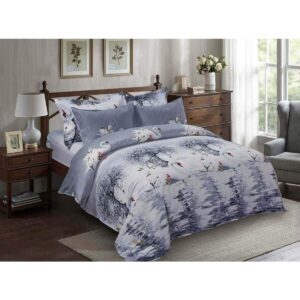 Dolce Mela DM705K Duvet Cover Set, King, Grey