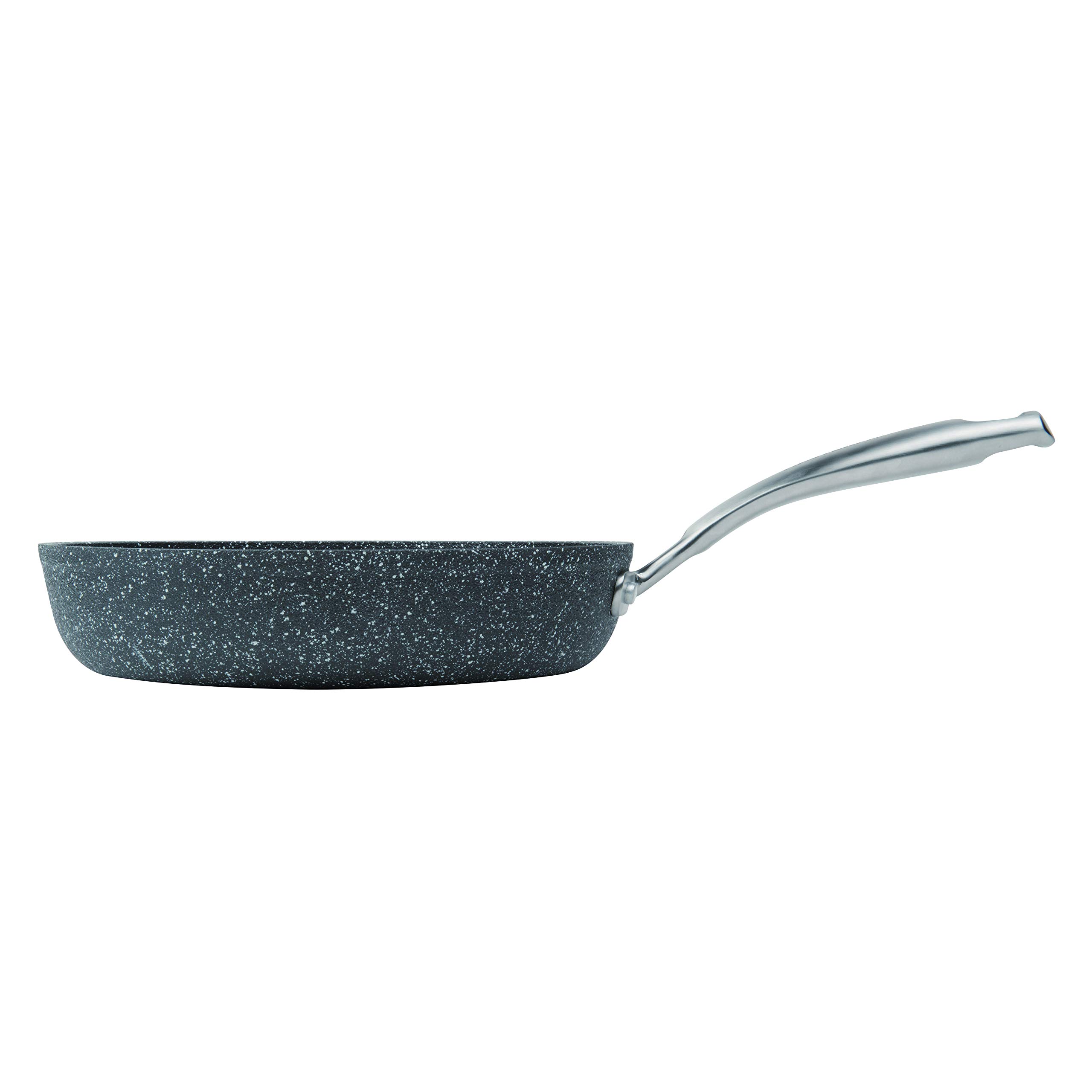 MasterPan Granite Ultra Non-Stick Cast Aluminum Fry Pan, Non-stick Frying Pan Omelette Pan, 11", Grey,