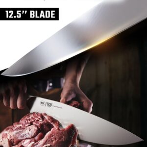 Dalstrong Giant Butcher Meat Cleaver Knife - 12.5"-Gladiator Series-The Devastator - Massive 4mm Thick-HC German Steel Kitchen Knife-Giftable Breaking Knife-w/Sheath