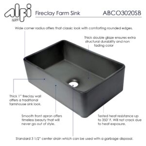 ALFI brand ABCO3020SB Kitchen Sink, Concrete