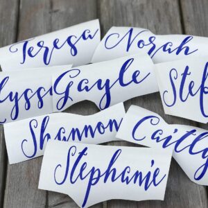 Personalized Bridesmaid Vinyl Decal ONLY DIY for Tumblers Cups Rose Gold on Champagne Glasses Maid of Honor Gifts