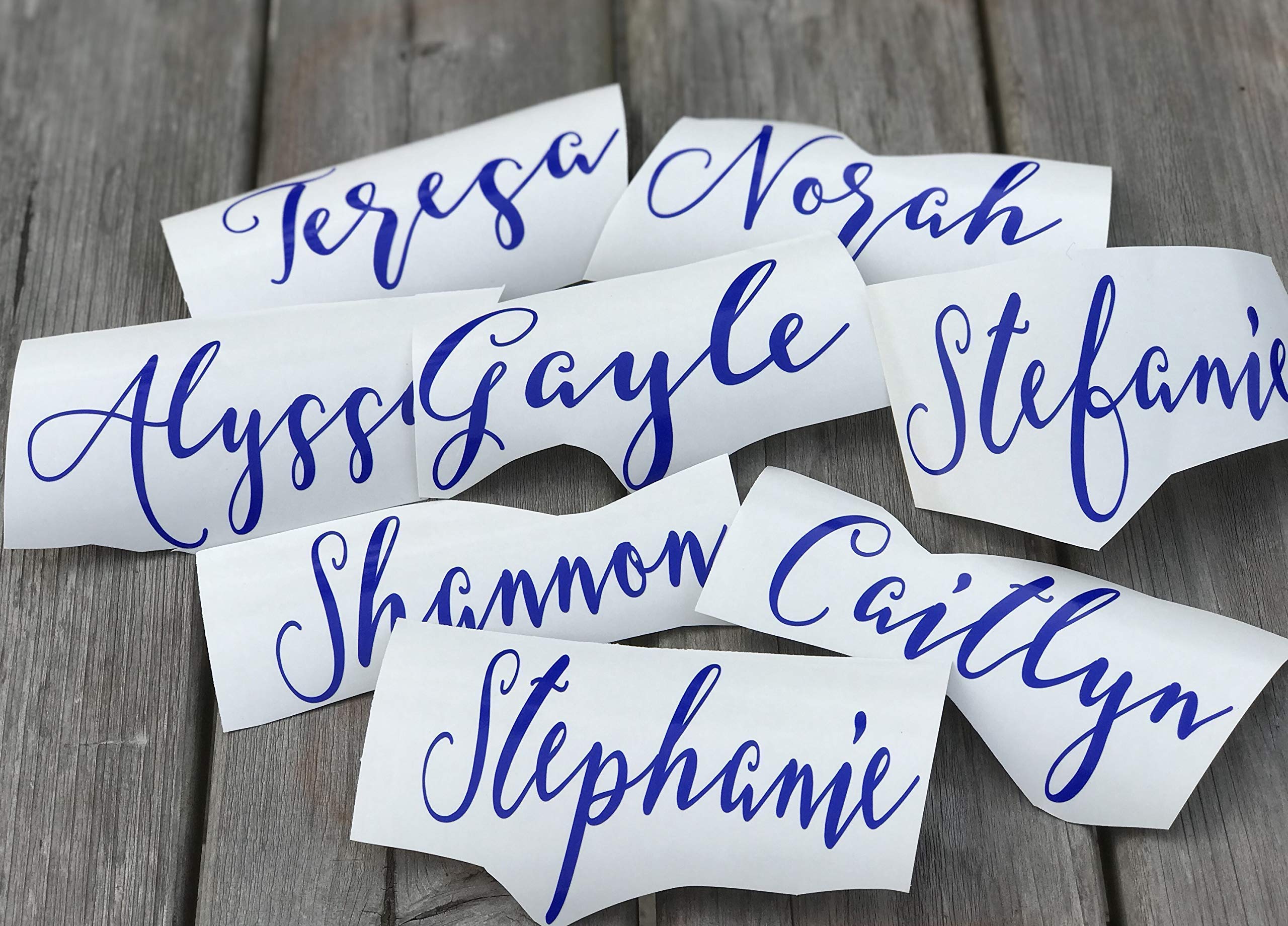 Personalized Bridesmaid Vinyl Decal ONLY DIY for Tumblers Cups Rose Gold on Champagne Glasses Maid of Honor Gifts