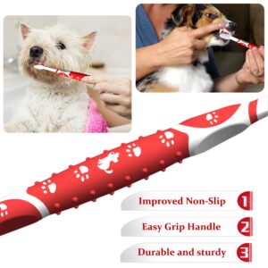 PenVinoo 8 pcs Dog Toothbrush pet Toothbrush Small to Large Dogs,Cats with Soft Bristles Non Slip Dual Head Dog Toothbrush