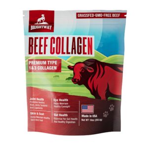 grass fed collagen for dogs - supports health skin & coat, hip, joint care & cartilage support + skin health and mobility, 100% all natural collagen