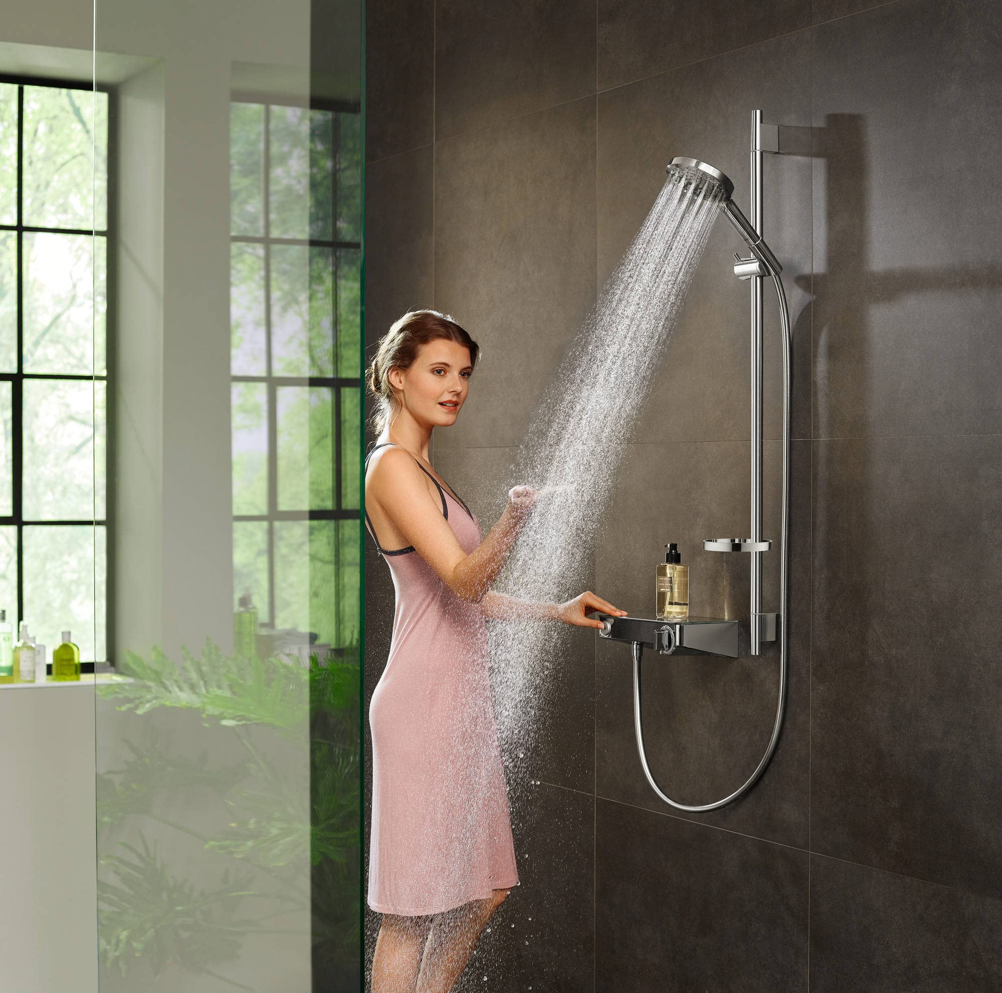 Hansgrohe 27667000 Raindance Select S Set 120 3jet Shower Rail 90 cm Kitchen & Bath Fixtures, 3 Sprays + PowderRain, Chrome