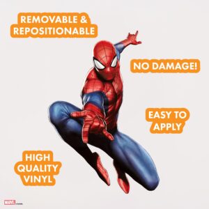 Wall Palz Marvel Spider-Man Peel and Stick Wall Decals - 30" Spider-Man Wall Decor with 3D Augmented Reality Interaction Marvel Decals for Wall