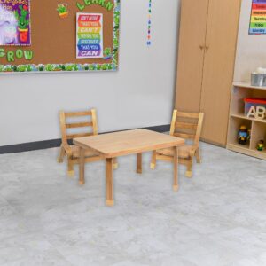 Children’s Factory NaturalWood 30" Square 18" H Toddler Table, AB7800L18, Girls and Boys Homeschool, Preschool and Daycare Furniture, Kids Playroom Activity Table