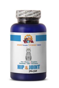 pets health solution cat joint pain relief - hip and joint for cats - premium formula - treats - cat liver support - 120 chews (1 bottle)